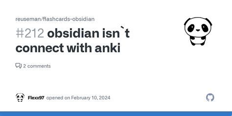 Obsidian Isn`t Connect With Anki · Issue 212 · Reusemanflashcards