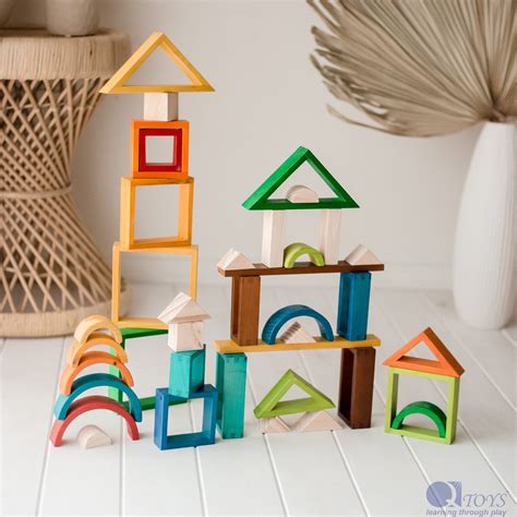 rainbow nesting blocks qhome eco friendly homewares