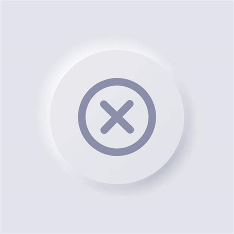 Cross Icon White Neumorphism Soft Ui Design For Web Design