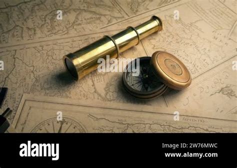 Old Map Navigation Tools Stock Videos Footage HD And K Video Clips Alamy