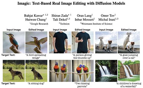 [cvpr 2023] imagic 使用扩散模型进行基于文本的真实图像编辑 imagic text based real image