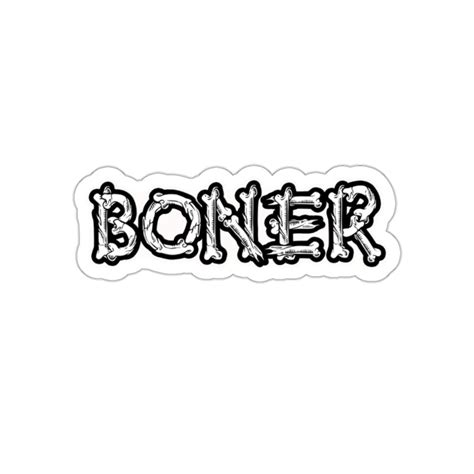 Boner Skeleton Bones Funny Fun Meme Kiss Cut Stickers Etsy
