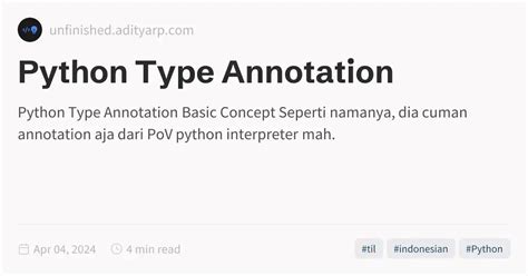 Python Type Annotation