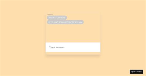React Chat Ui Examples Codesandbox