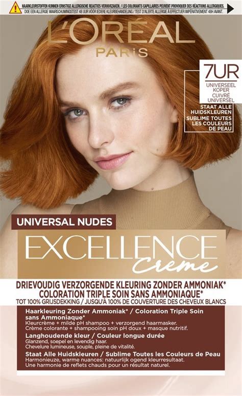Loréal Paris Excellence Universal Nudes 7ur Koperrood Permanente Haarkleuring Haargel En