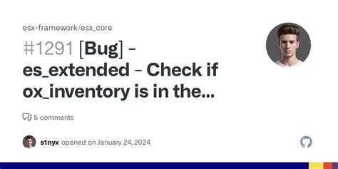 Bug Esextended Check If Oxinventory Is In The Resources Folder But Not If Its Started