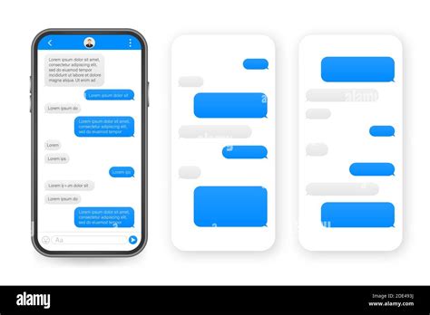 Chat Interface Application With Dialogue Window Clean Mobile Ui Design Concept Sms Messenger