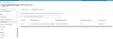 Want To Connect Blob Using Sftp From Remote System Microsoft Qanda