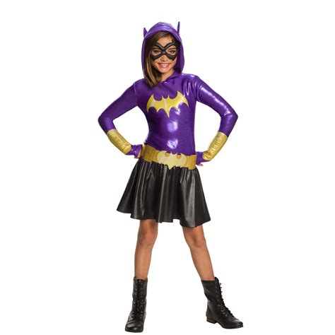 Girls Dc Superhero Girls Batgirl Hooded Dress And Eye Mask Batman