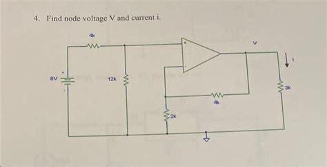 Solved Find Node Voltage V And Current I Chegg Com