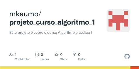 Github Mkaumoprojetocursoalgoritmo1 Este Projeto é Sobre O Curso