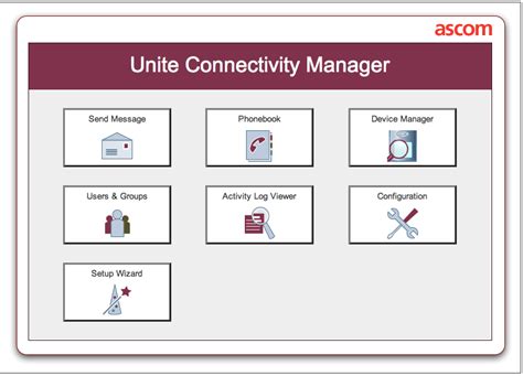 Configuring Ascom Unite Connectivity Manager