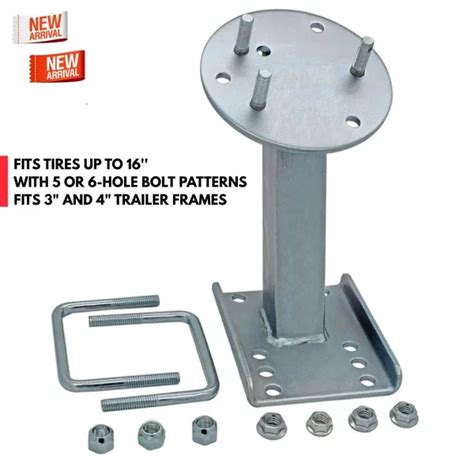 Spare Tire Carrier For Shorelander Boat Trailer Frame Mount Fit 4 5 6