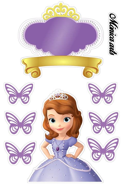 Topper De Bolo Princesinha Sofia Công Chúa