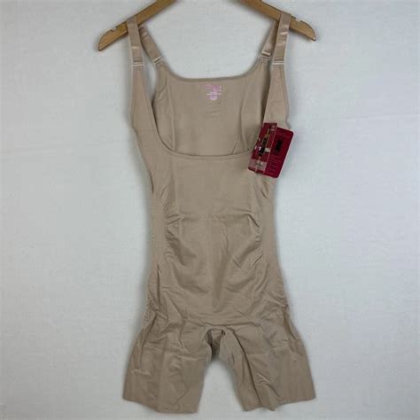 Slimme 1x Open Bust Braless Bodysuit Nude Thigh Shaper Seamless