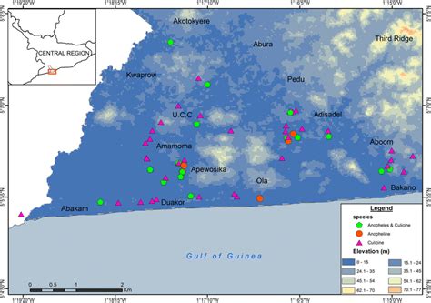 Distribution Of Mosquito Breeding Habitats According To Elevation In Download Scientific