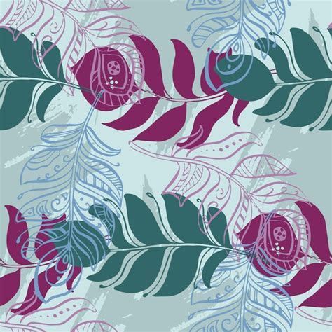 Premium Vector Seamless Feathers Pattern