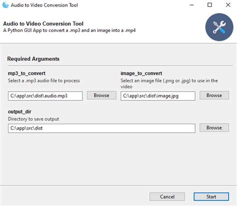 How To Create Exe Application That Converts Mp3 To Video By Using