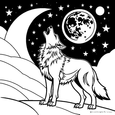 Wolf Moon Coloring Pages