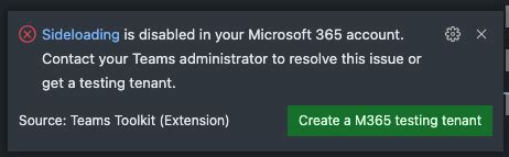 Help Sideloading Is Disabled In Your Microsoft 365 Account Issue