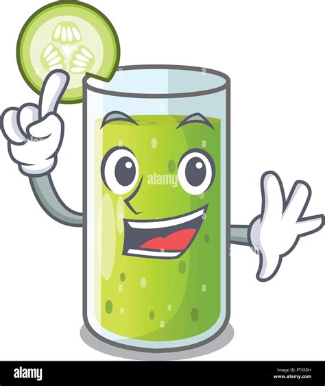 Finger Sweet Cucumber Juice Isolated On Mascot Stock Vector Image And Art Alamy