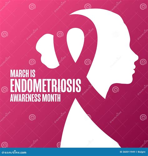 March Is Endometriosis Awareness Month Template For Background Banner