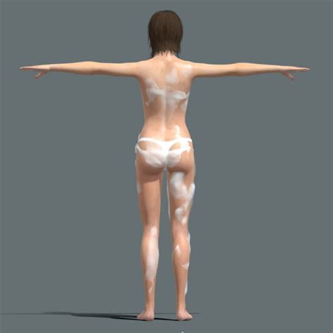 T Pose Rigged Nude Girl 3d Model 3dpassion