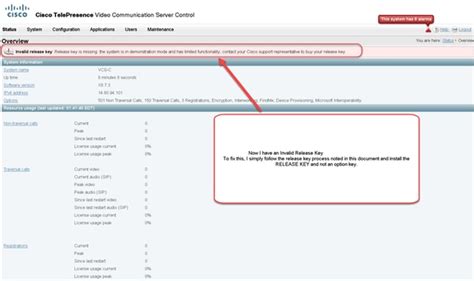 install a vcs release key via the web interface and cli configuration example cisco