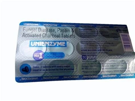 Fungal Diastase Pappain And Activated Charcoal Tablet At ₹ 85box In