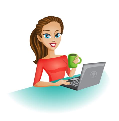 Девушка за компьютером рисунок 56 фото