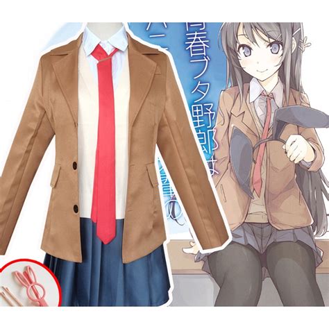 Anime Sakurajima Mai Cosplay Costume Rascal Does Not Dream Of Bunny