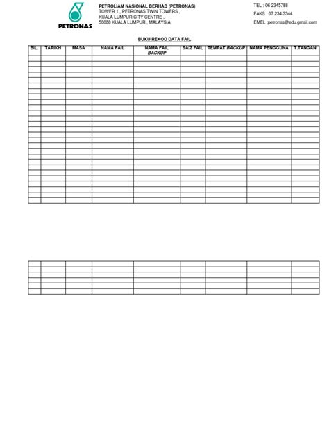 Buku Rekod Data Fail Pdf