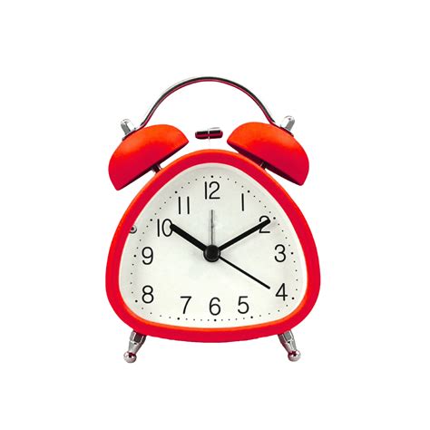 Small Analog Alarm Clock Red