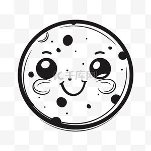 卡哇伊快乐饼干轮廓素描的矢量图像素材图片免费下载 千库网