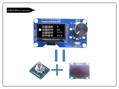 1 3 Inch 0 96 Inch Oled Display Screen Combined With Ec11 Rotary Encoder Module Iic Interface