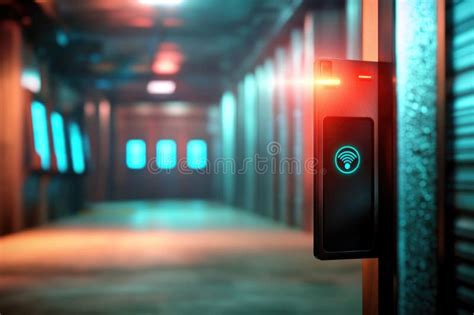 Futuristic Security System With Rfid Access Reader In Industrial