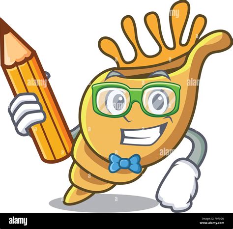 Student Exotic Shell Character Cartoon Stock Vector Image And Art Alamy