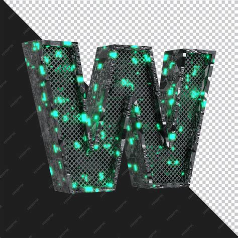 Premium Psd 3d Rendering Of Alphabet Letter W Isolated