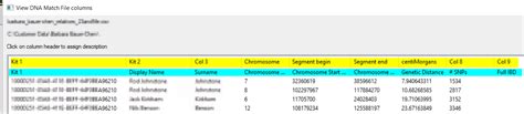 Dna Csv Match Files How To Define Your Own Format Progeny Genealogy Inc