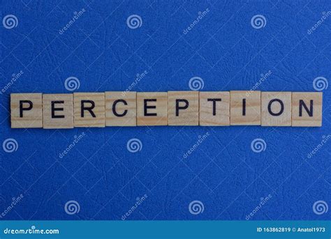 Word Perception Of Brown Wooden Letters Stock Image Image Of
