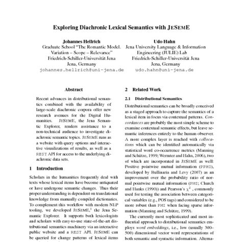 Exploring Diachronic Lexical Semantics With Jeseme Acl Anthology