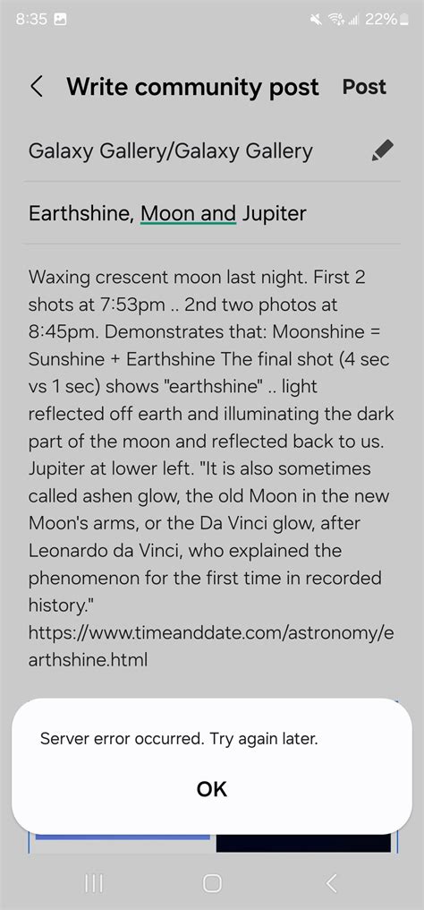 server error try again later samsung members