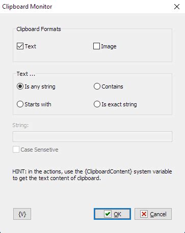 Task Triggers Clipboard Monitor