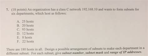 An Organization Has A Class C Network 19216810 And