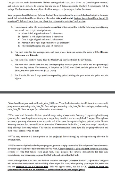 Use Getline To Read A Line From The File Into A