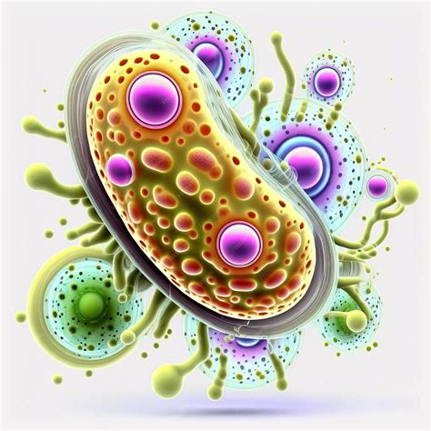Premium Ai Image Ai Generated Illustration Bacterium Under A Microscope Showing Its Details