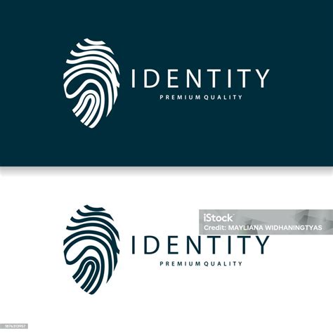 프리미엄 지문 로고 인간 정체성 디자인 간단한 선 모델 템플릿 일러스트레이션 감지기에 대한 스톡 벡터 아트 및 기타 이미지 감지기 개성 개념 경호 Istock