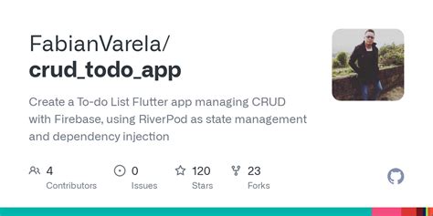Github Fabianvarelacrudtodoapp Create A To Do List Flutter App Managing Crud With Firebase