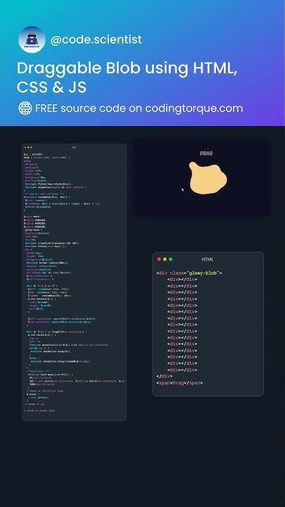 Draggable Blob Using Css And Html Coding Torque Youtube