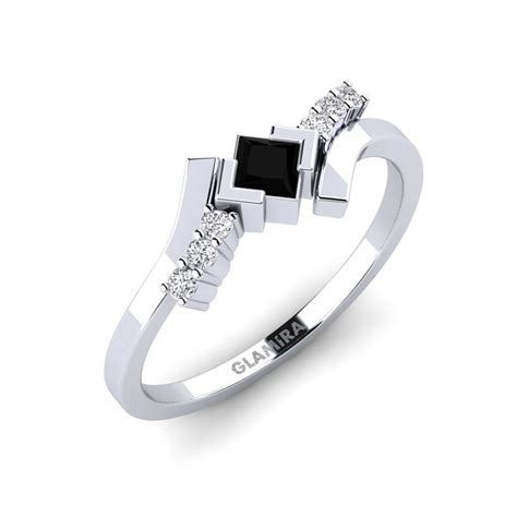 Buy 02 Carat Princess Cut 14k White Gold Black Diamond Glamira Ring